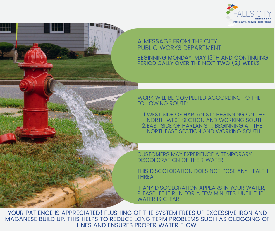 Fire Hydrant Flushing - Beginning Monday, May 13th